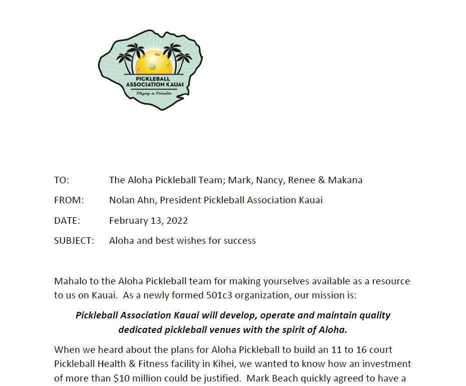 News - Aloha Pickleball